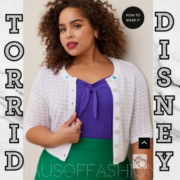 torrid | Sweaters | Torrid Disney The Little Mermaid Crop Cardigan Nwt ...